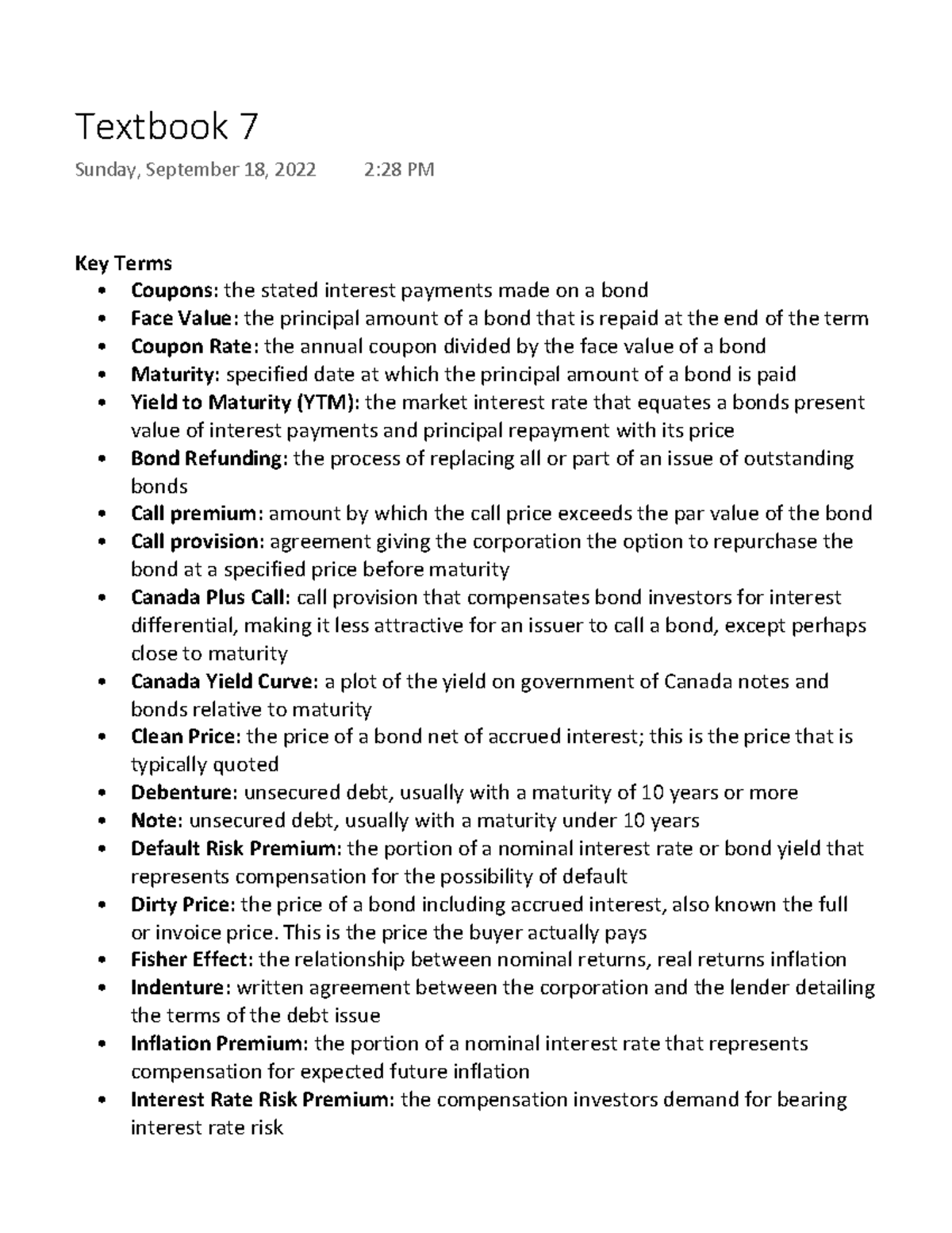 Finance Chapter 7 Textbook - Key Terms - Coupons: the stated interest payments made on a bond ...