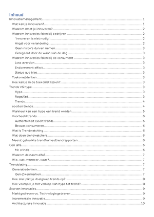 Innovatie samenvatting - Innovatie management samenvatting Wat is ...