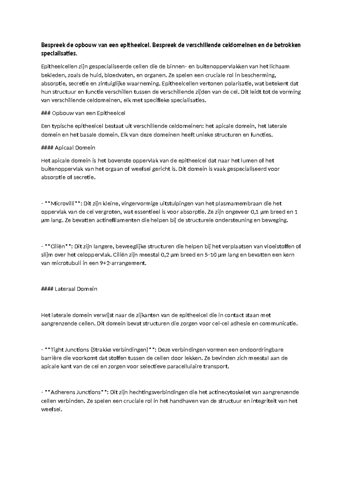 Histo vragen en antwoorden copy - Bespreek de opbouw van een ...