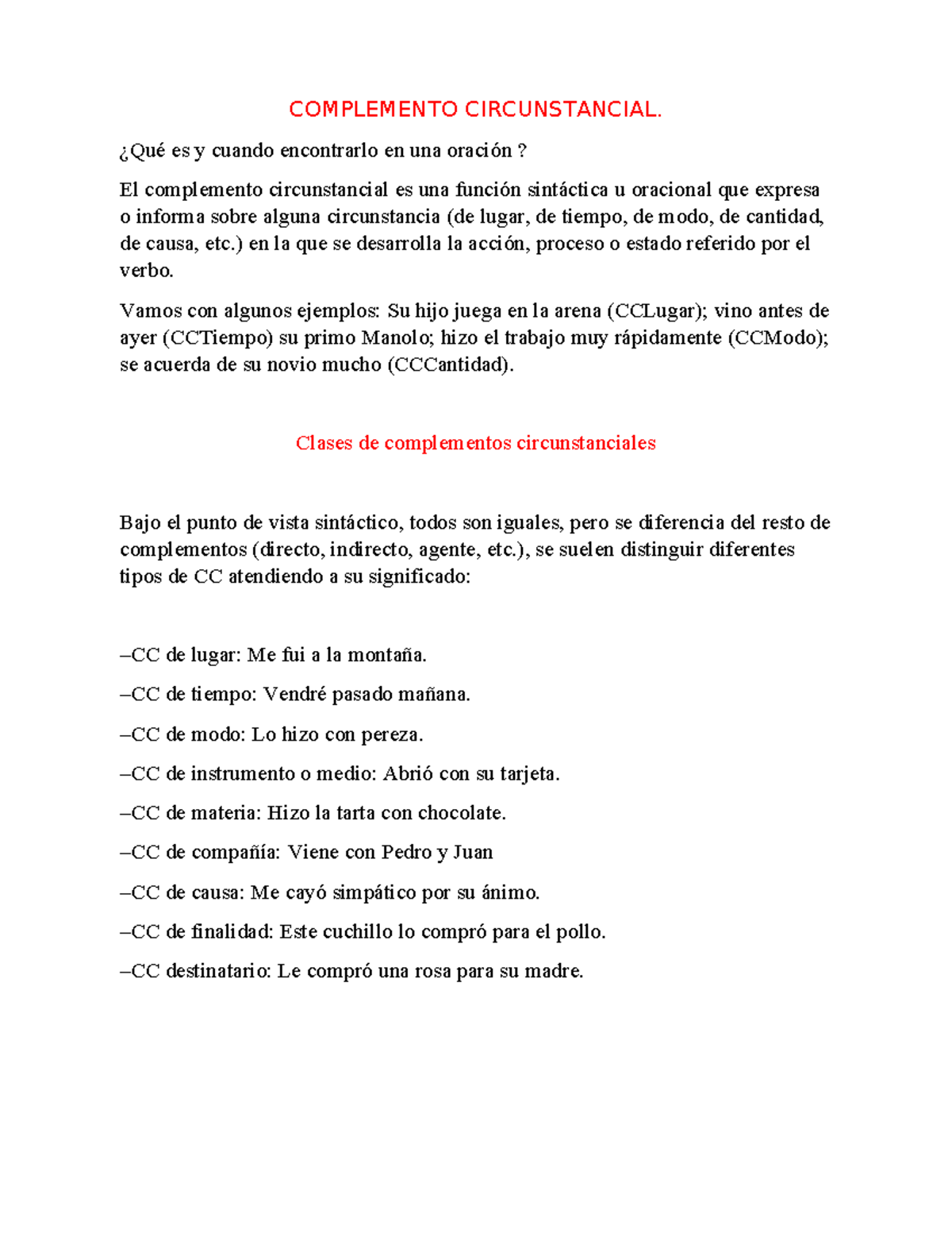 Complemento Circunstancial - COMPLEMENTO CIRCUNSTANCIAL. ¿Qué es y cuando encontrarlo en una ...