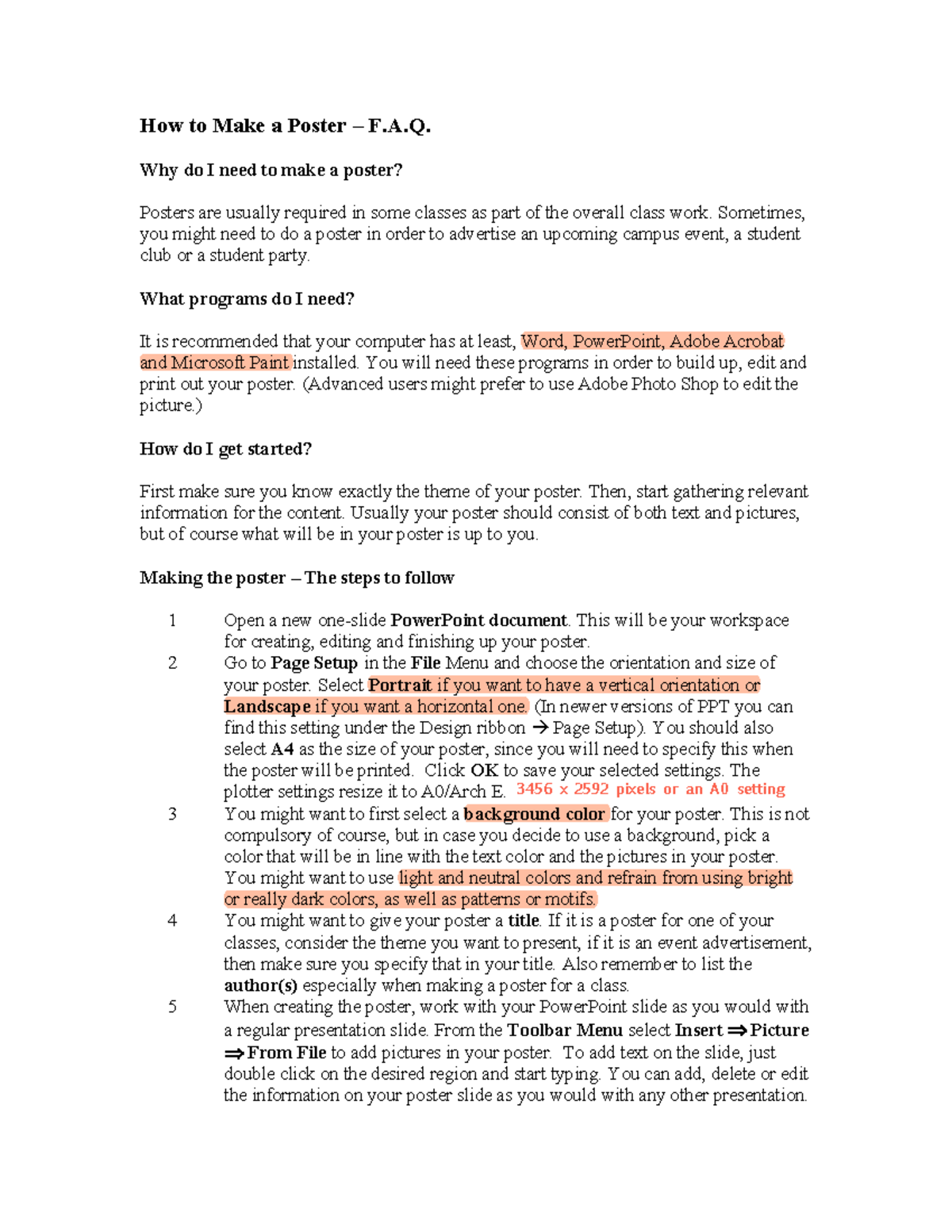 How To Poster erstellen - How to Make a Poster 3 F.A. Why do I need to ...