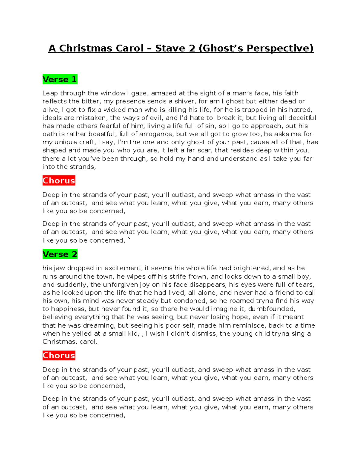 A christmas carol - Grade: B - A Christmas Carol – Stave 2 (Ghost’s ...