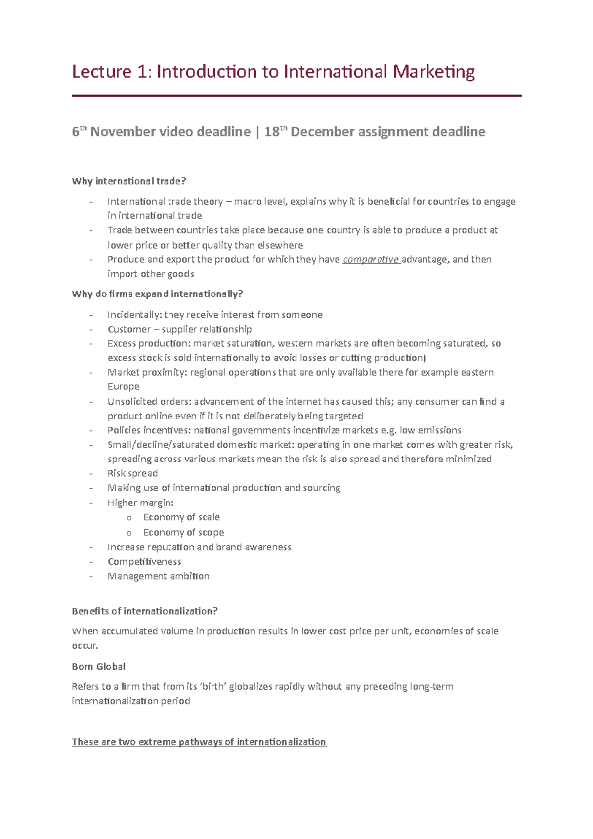 Lecture 1 - Introduction to IM - Lecture 1: Introduction to ...