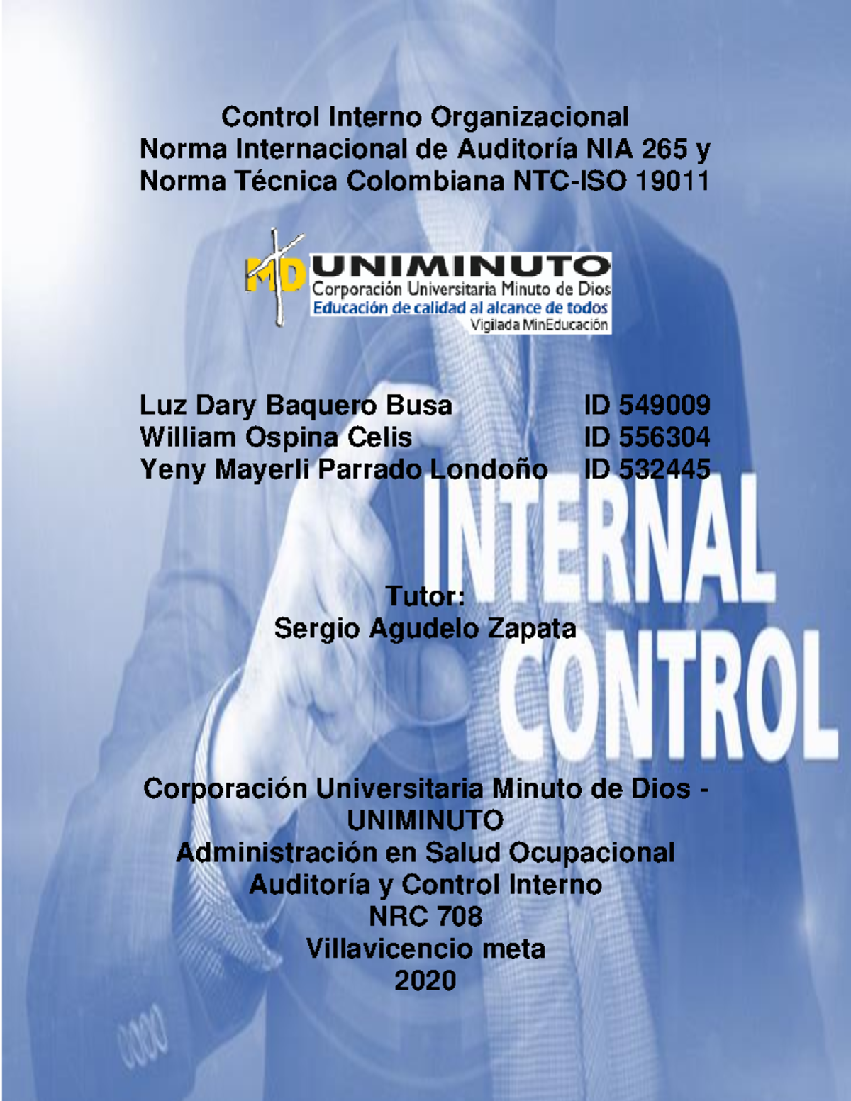 Control Interno Organizacional - Cartilla luzdary - Warning: TT: undefined function: 32 Control ...