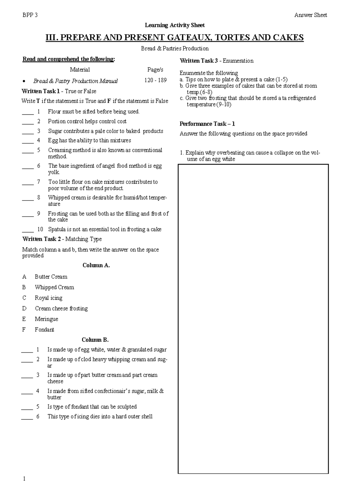 BPP AS 3 - BPP - BPP 3 1 Answer Sheet Learning Activity Sheet III ...