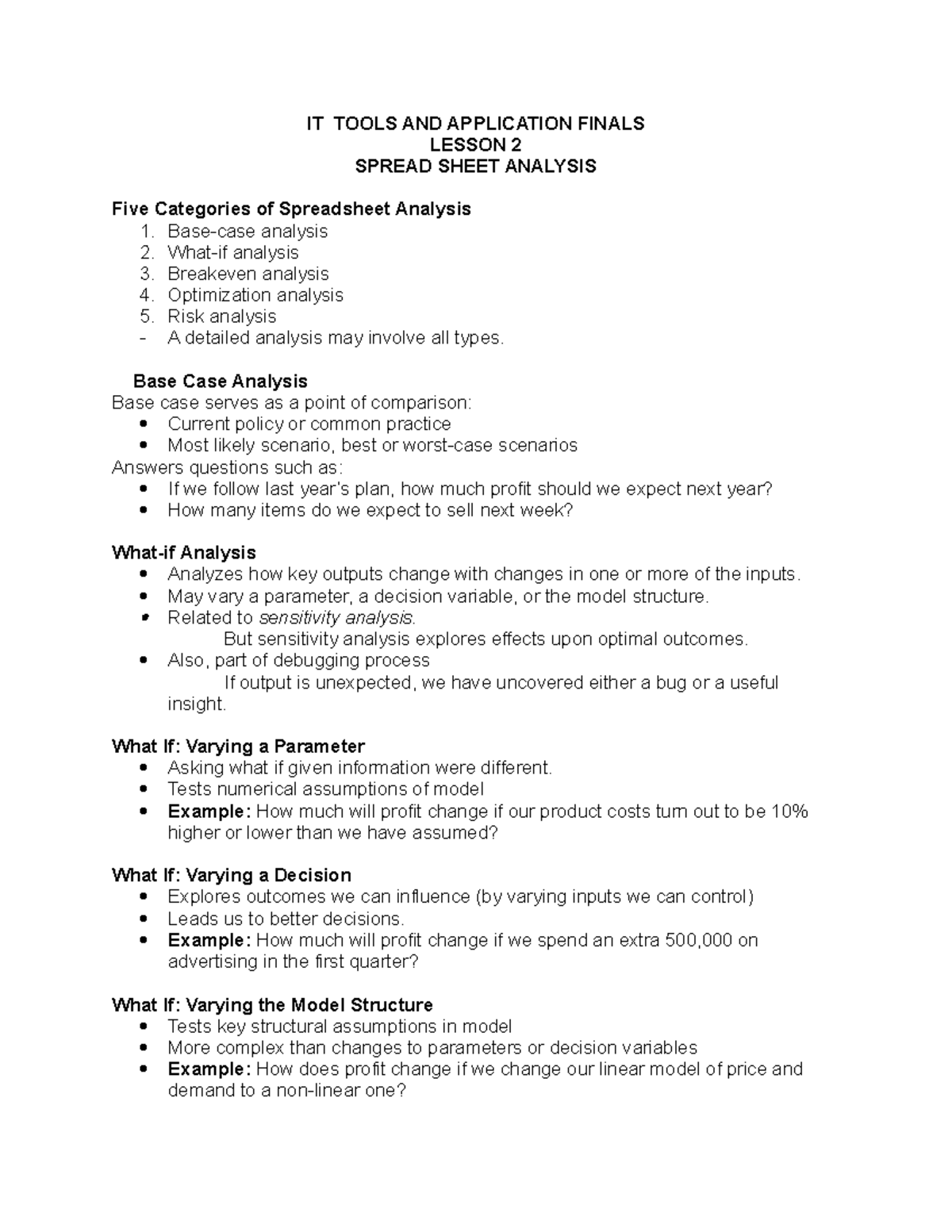 IT Tools Application Finals Lesson 2 notes - IT TOOLS AND APPLICATION ...