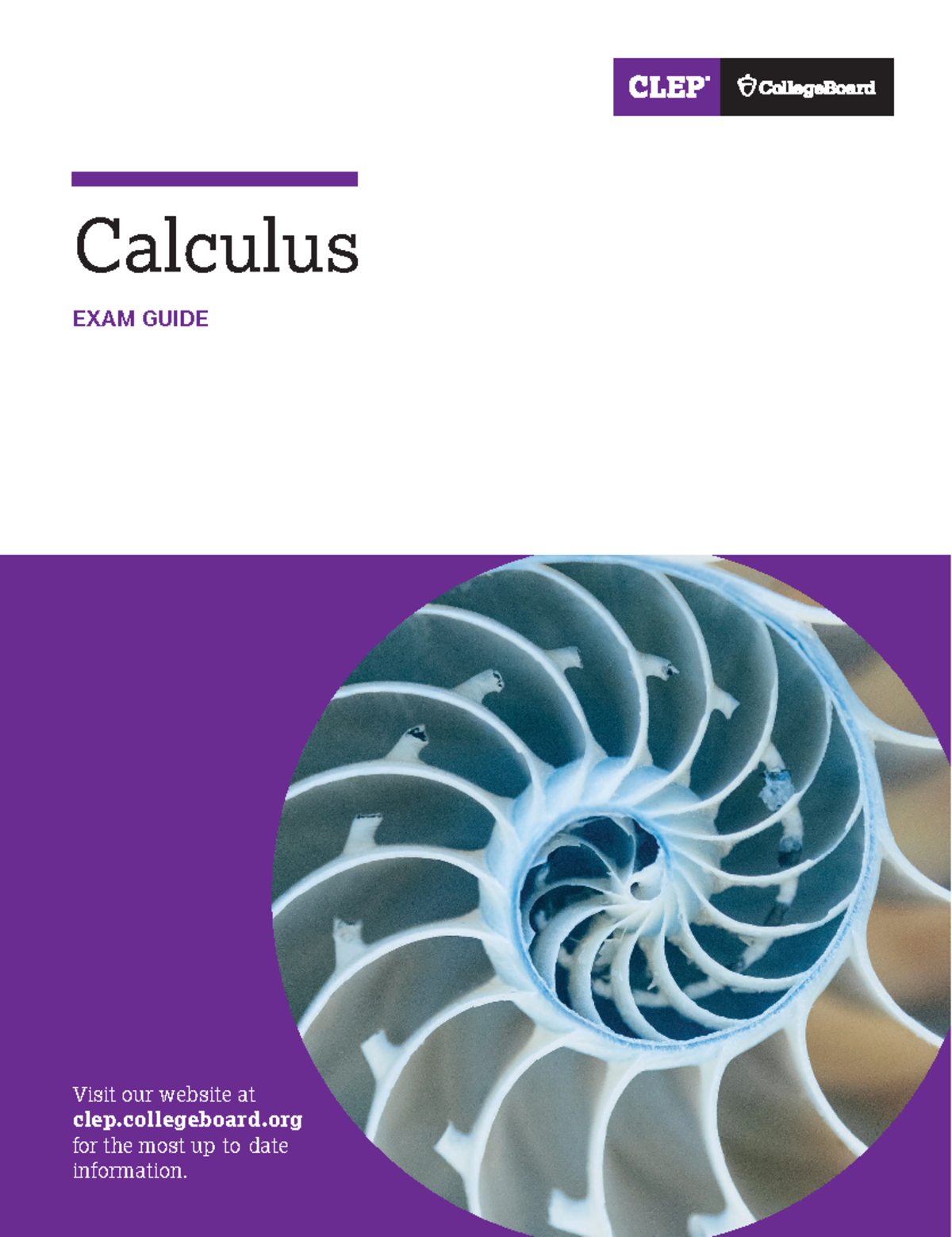 Clep calculus examination guide - Calculus EXAM GUIDE Visit our website ...