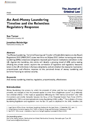 Bl aml 6 - reading on aml - For educational use only The 5th Anti-Money ...