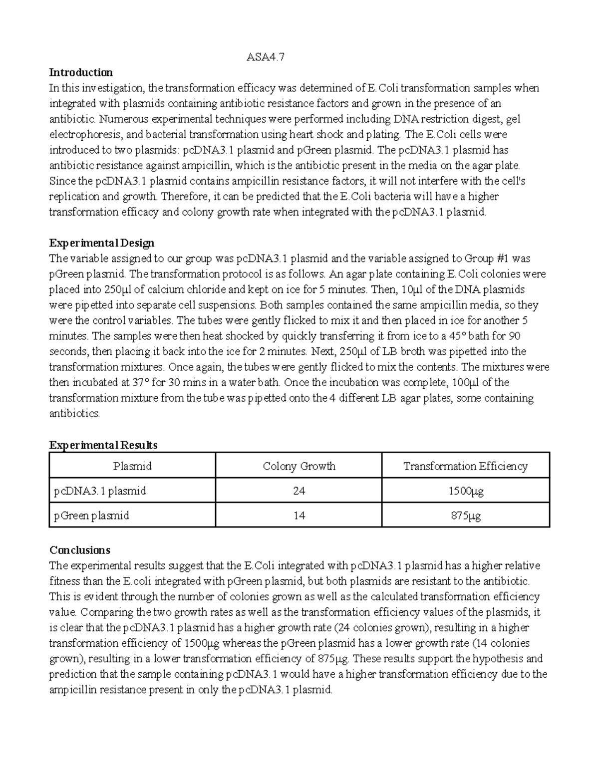ASA.4.7 LAB ASSIGNMENT TRANSFORMATION REPORT - ASA4. Introduction In ...