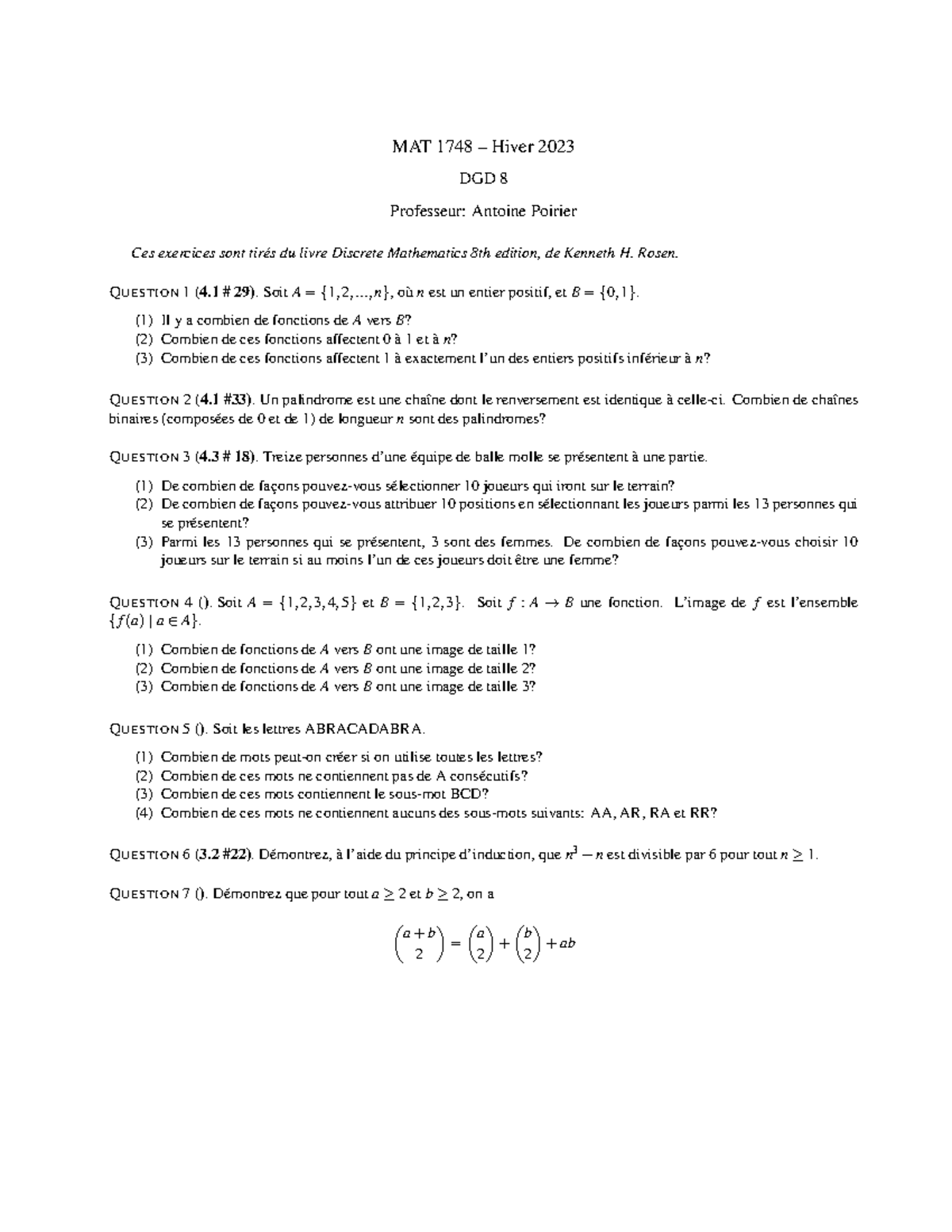 DGD8 - DGD work - MAT 1748 – Hiver 2023 DGD 8 Professeur: Antoine ...