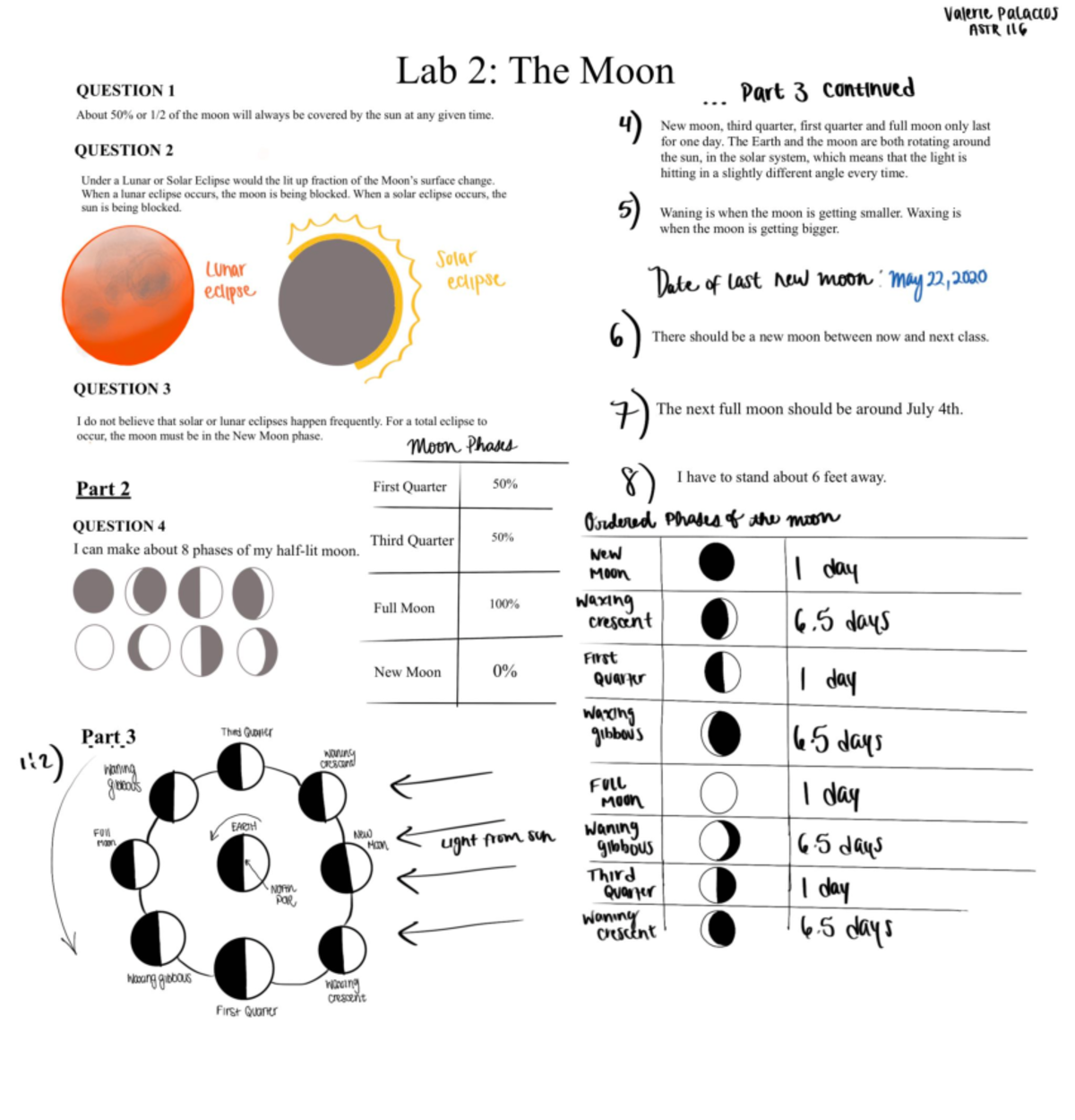 LAB 2 - lab 2 - Valerie Palacios ASTR 116 Lab 2: The Moon QUESTION 1 ...