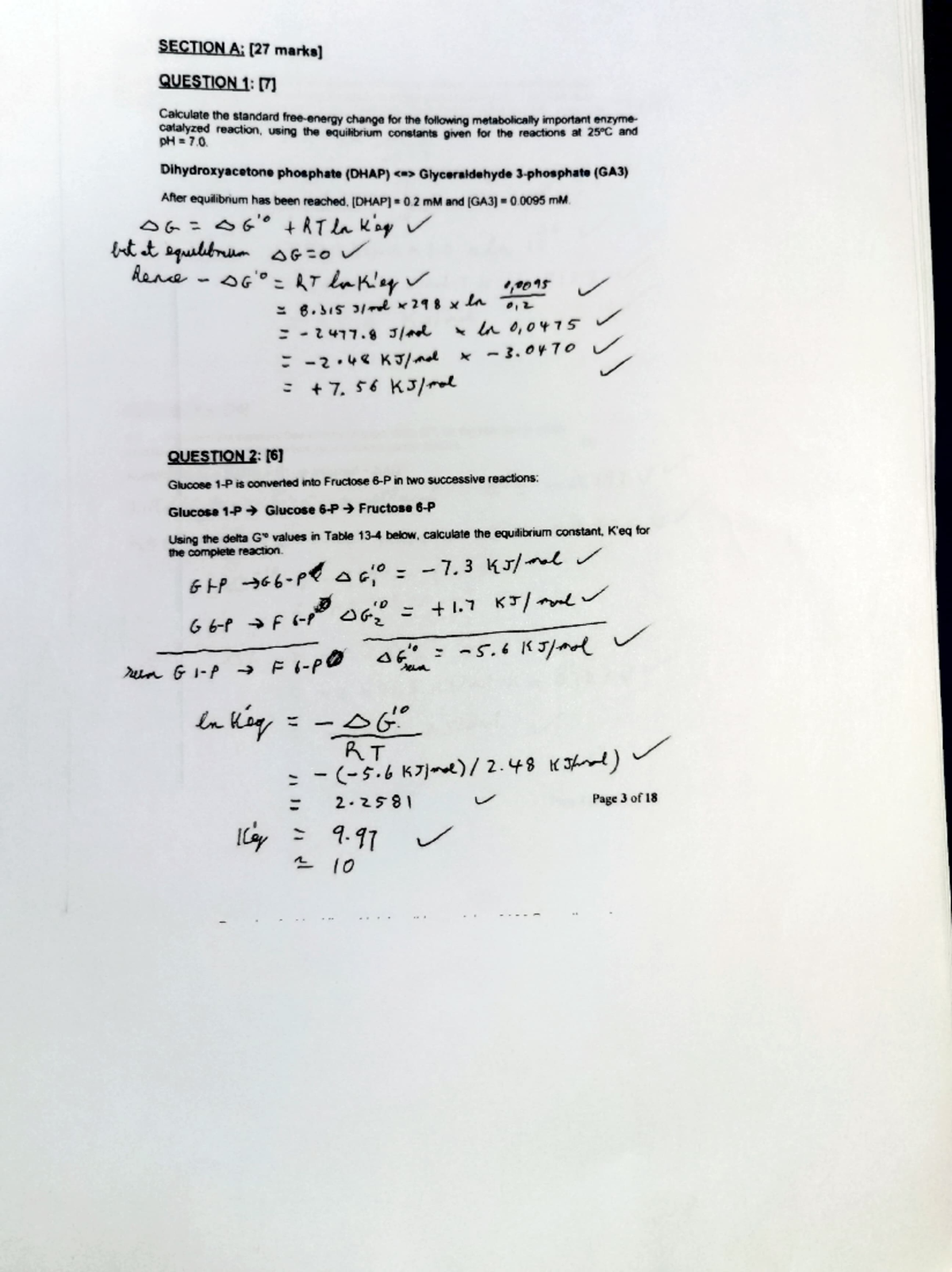 BCM 257 test combined papers - SECTION A: QUESTION 1: Calculate the ...
