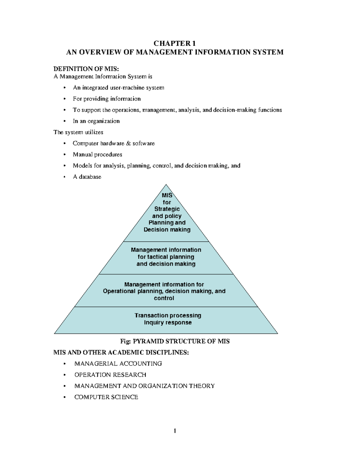 MIS - ORGANIZATIONAL FUNCTION SUBSYSTEMS: Major Functional subsystem ...