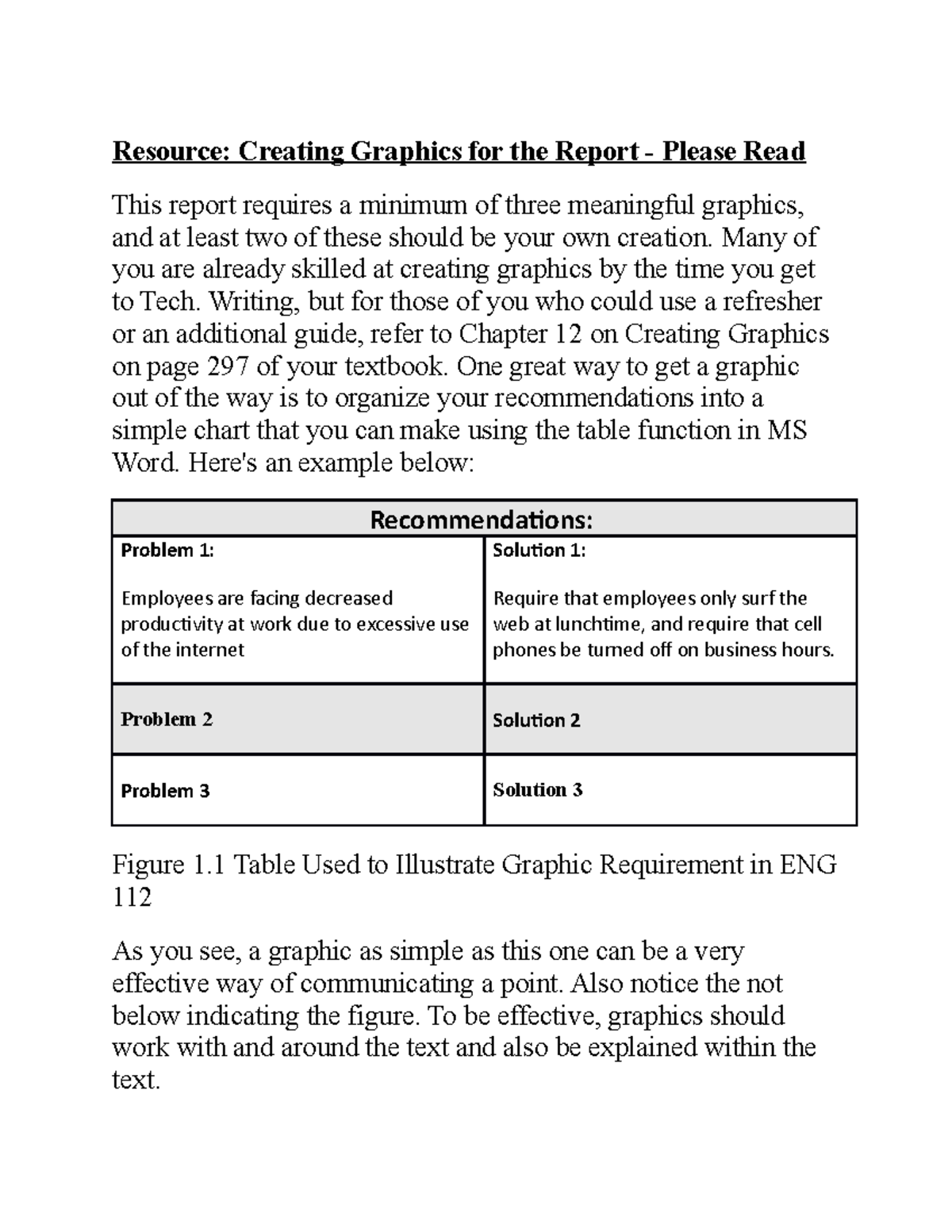 Creating Graphics for your Report - Resource: Creating Graphics for the ...