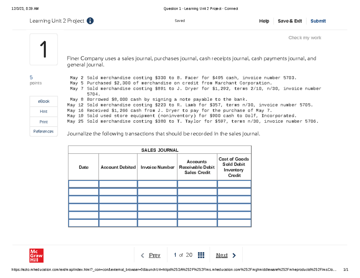 Question 1 - Learning Unit 2 Project - Connect - ####### 12/3/23, 8:39 ...
