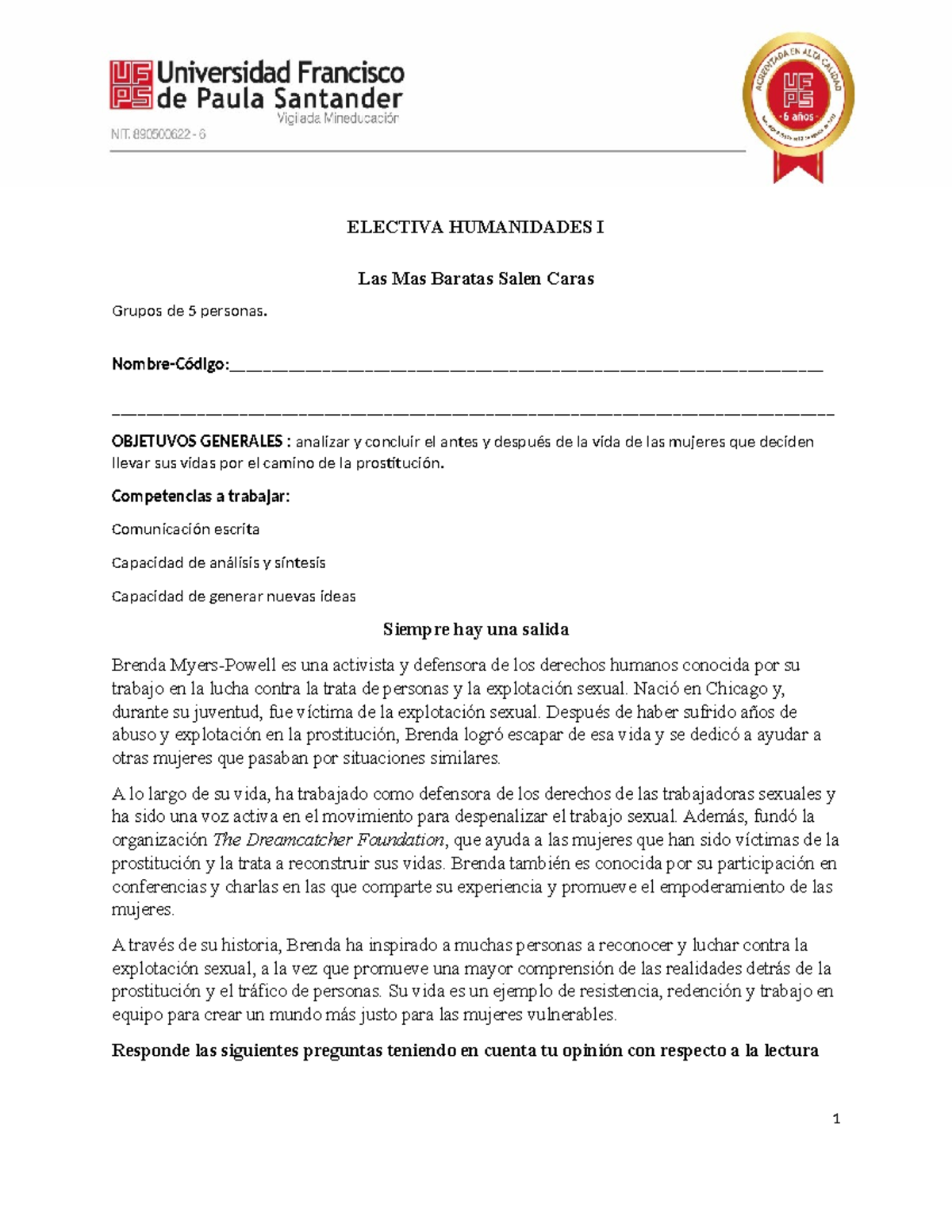 Venecas en accion - ELECTIVA HUMANIDADES I Las Mas Baratas Salen Caras ...