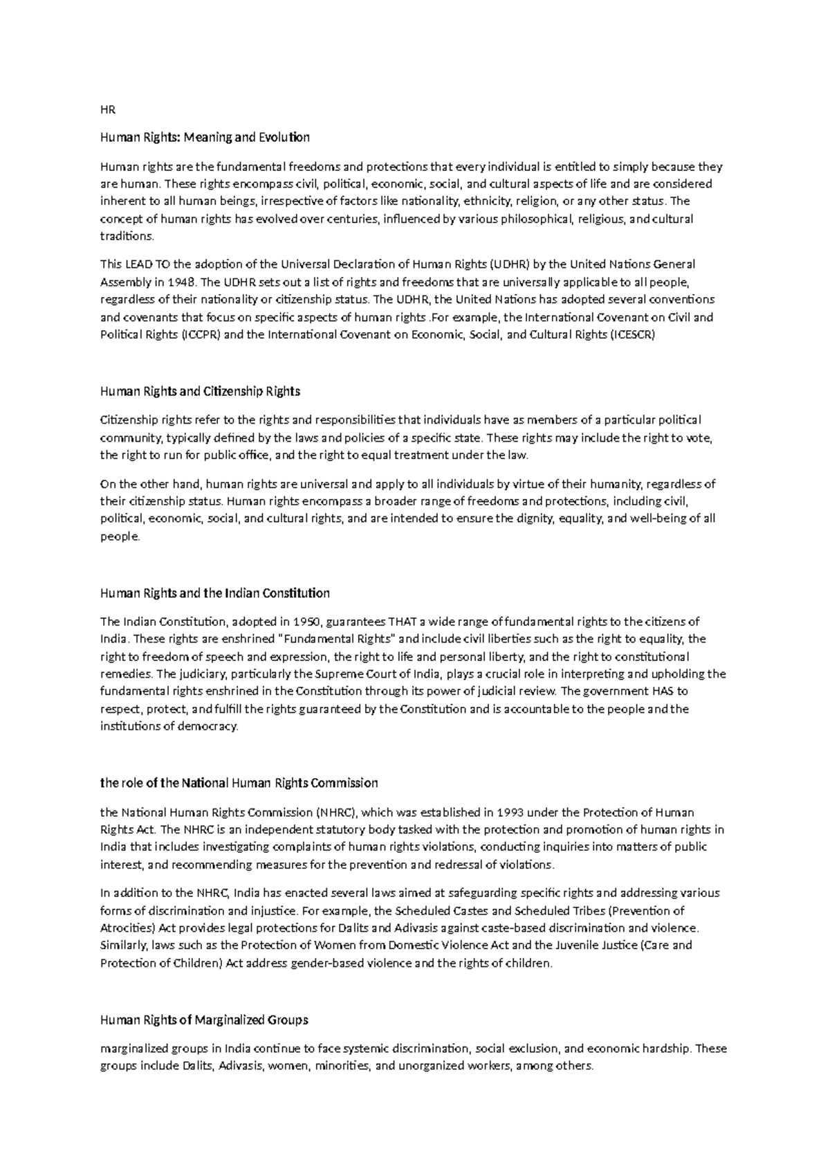 human rights, gender and environment - HR Human Rights: Meaning and ...