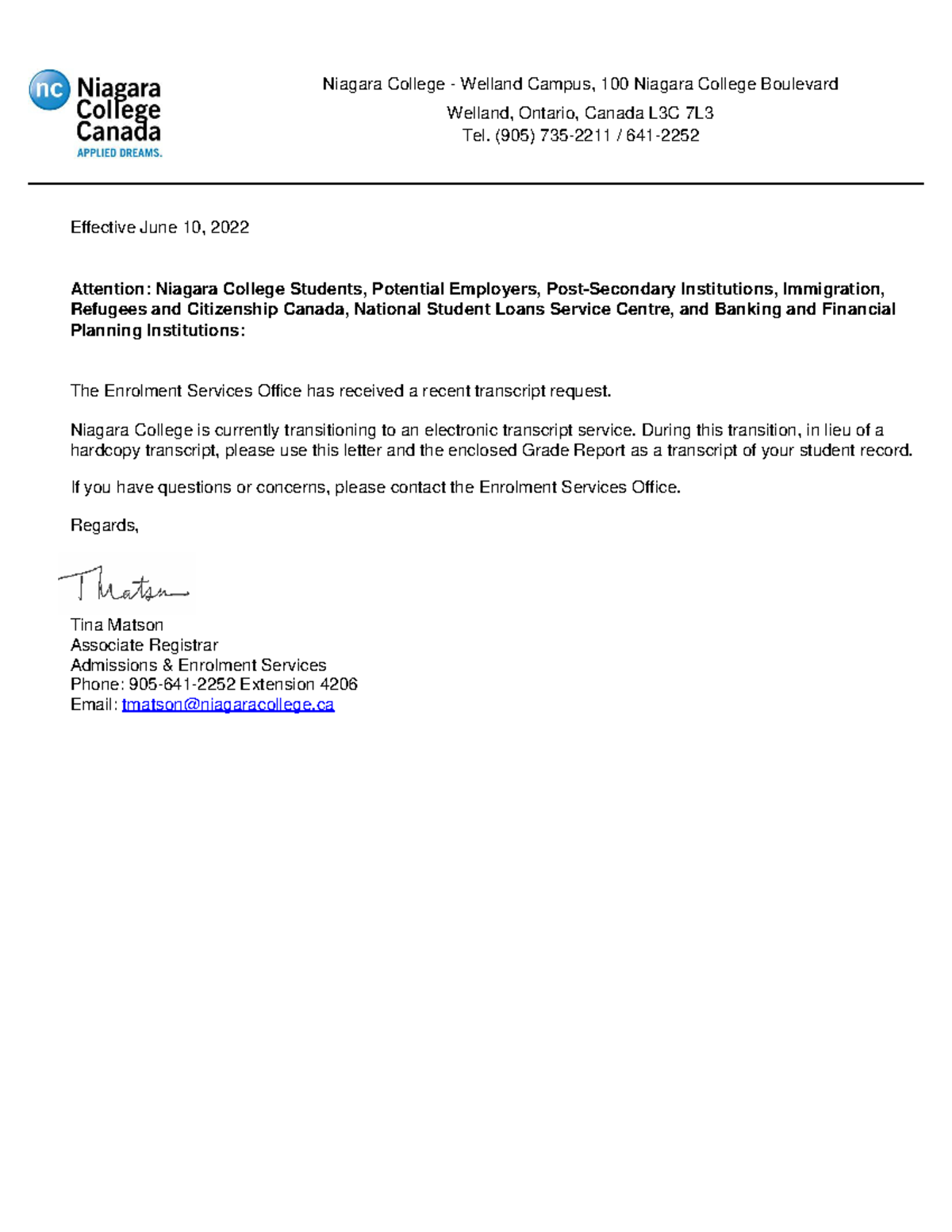 Transcript niagara - Niagara College - Welland Campus, 100 Niagara ...