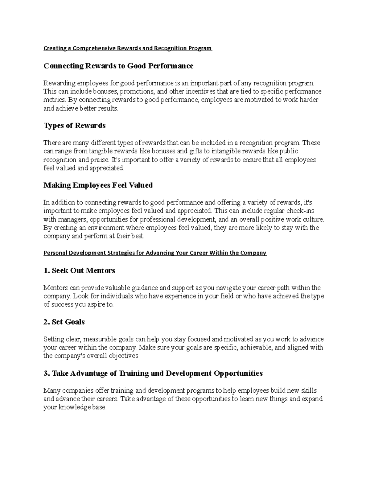 Creating a Comprehensive Rewards and Recognition Program - This can ...