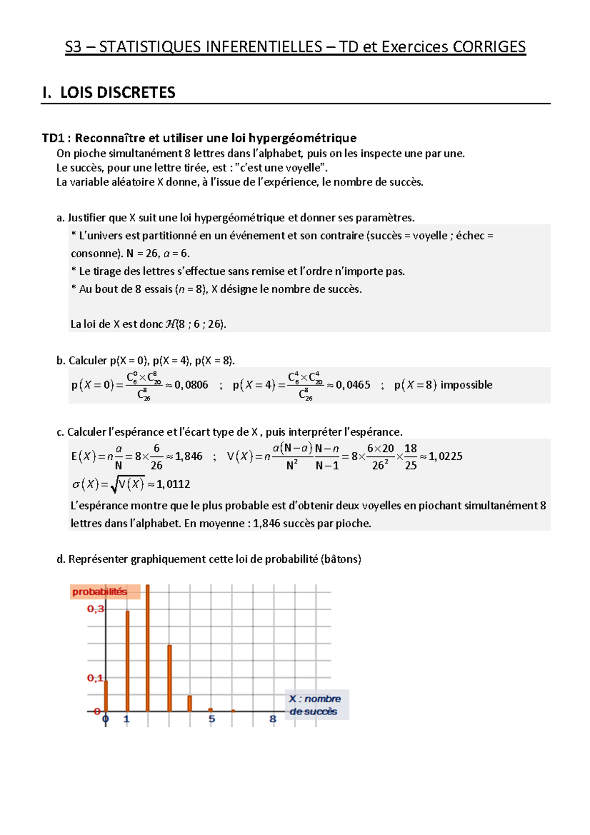 Ad - des exercices de cours d'analyse de données. - S3 – STATISTIQUES INFERENTIELLES – TD et ...