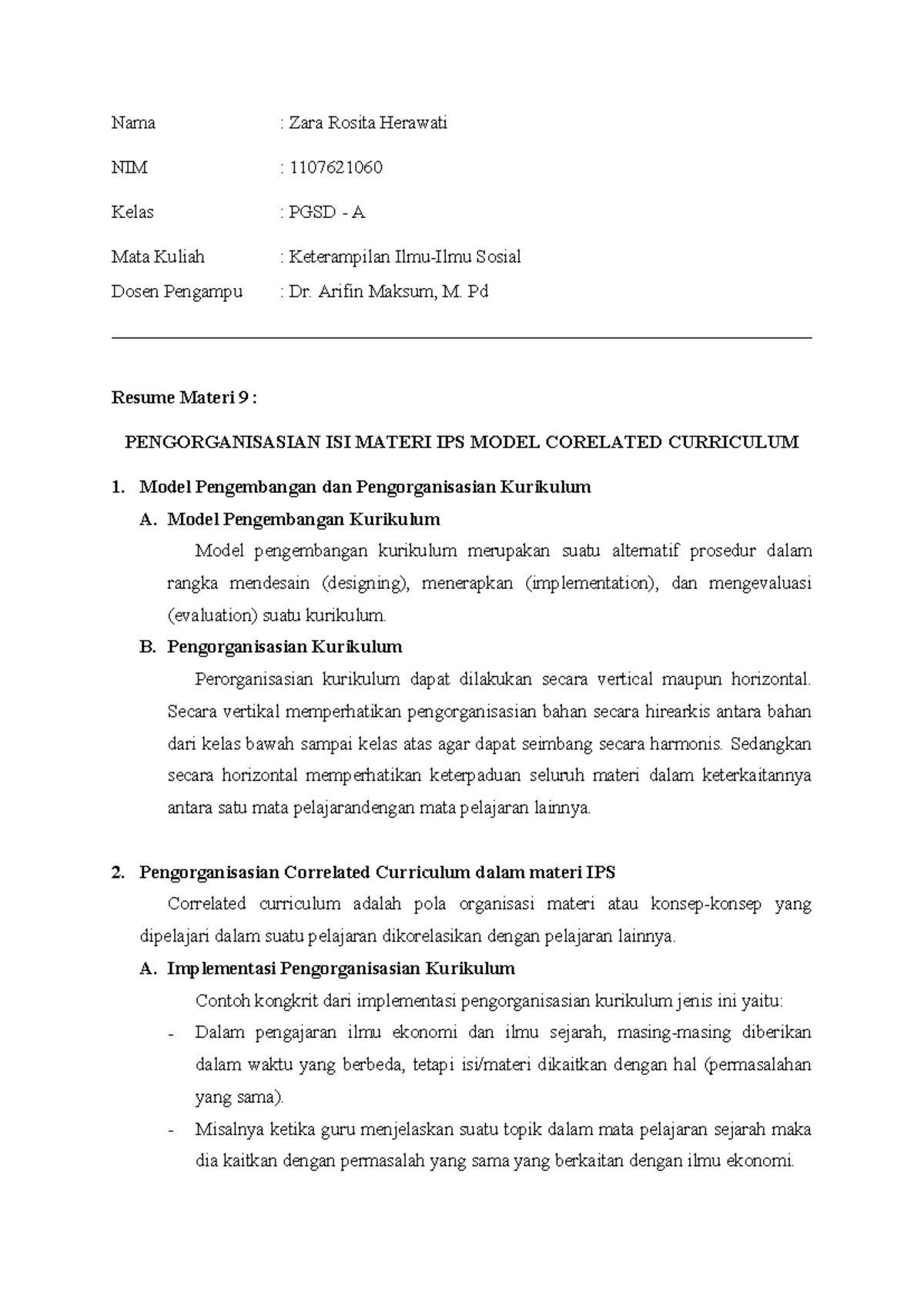 materi Resume 9 - Nama : Zara Rosita Herawati NIM : 1107621060 Kelas ...