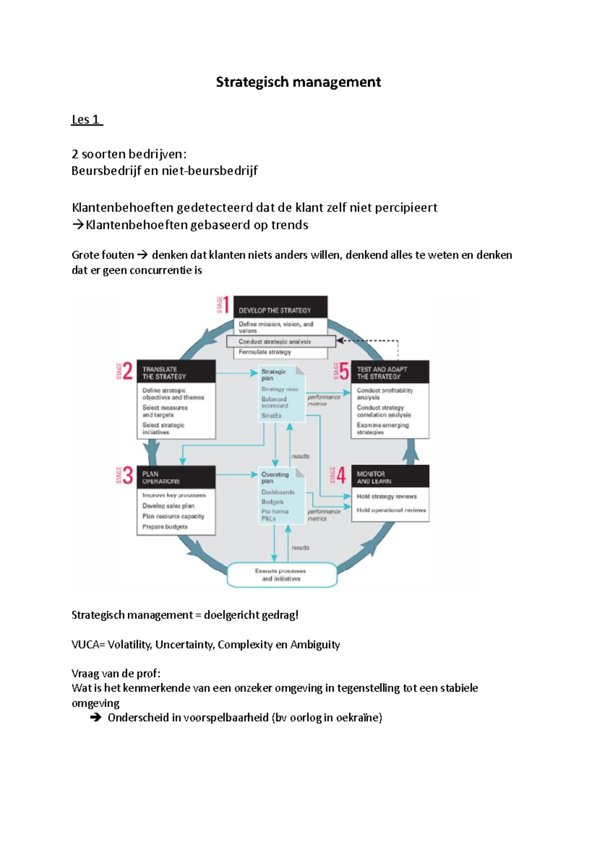 Strategisch management - Klantenbehoeften zijn fundamenteel!! veranderd ...