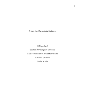 Module One Short Paper - Module One Short Paper Throught life, we get ...