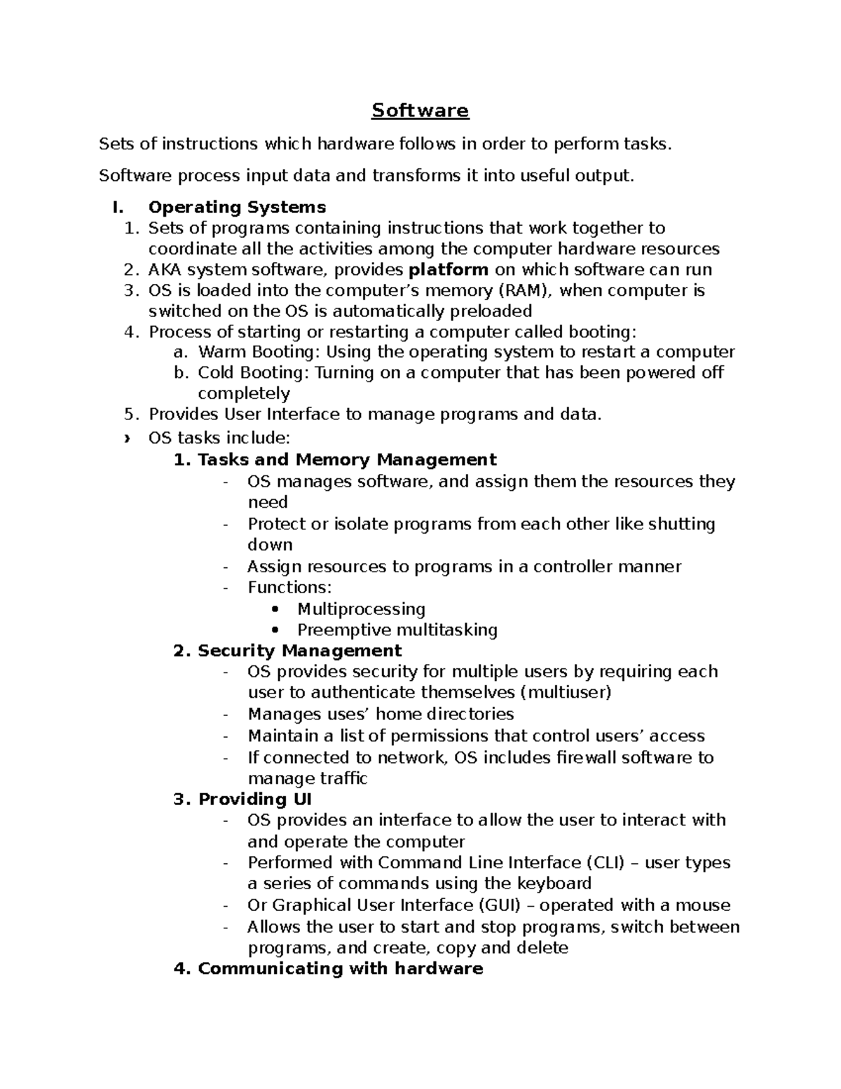 Software - Notes for you help. Maybe you can use it. - Software Sets of ...