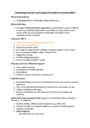 Health, ilness and wellbeing chapter 1 notes - Health, illness, and ...