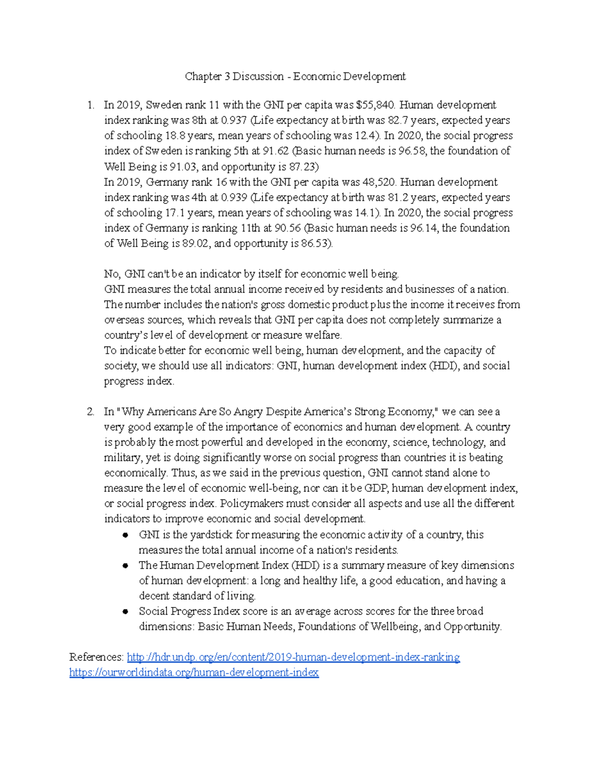 Chapter 3 Discussion - Economic Development - Chapter 3 Discussion ...