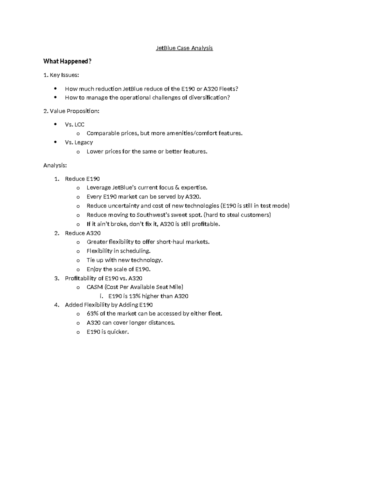 Jet Blue Case Analysis - Summary intro to marketing - JetBlue Case ...