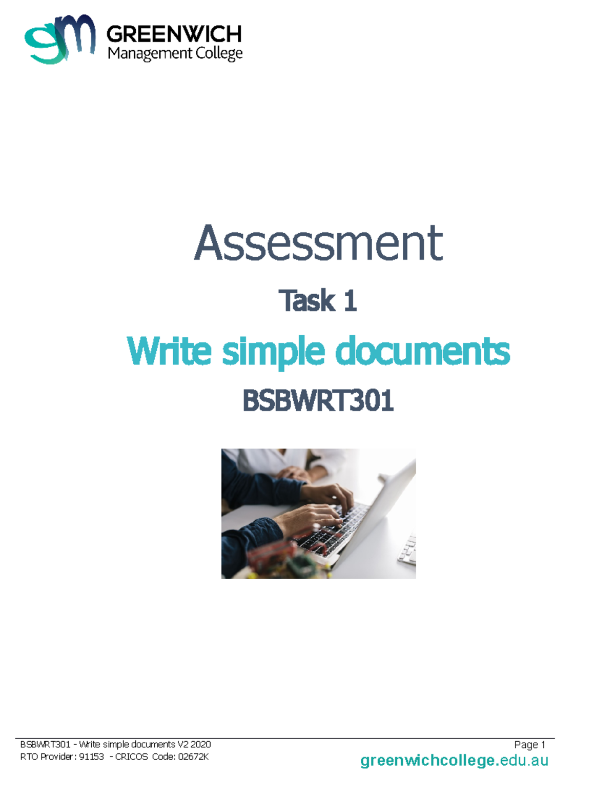 Assessment Task 1 - Bsbwrt 301 - Assessment Task 1 Write simple ...