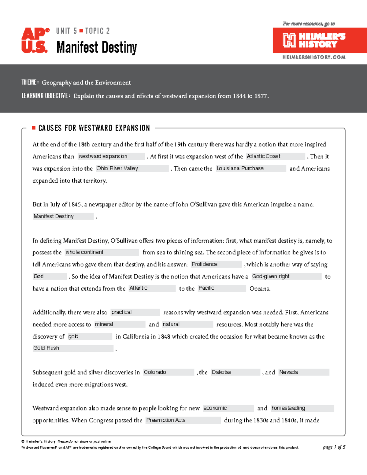 AP US Unit 5 Topic 2 Noteguides - H E I M L E R S H I S T O R Y. C O M ...