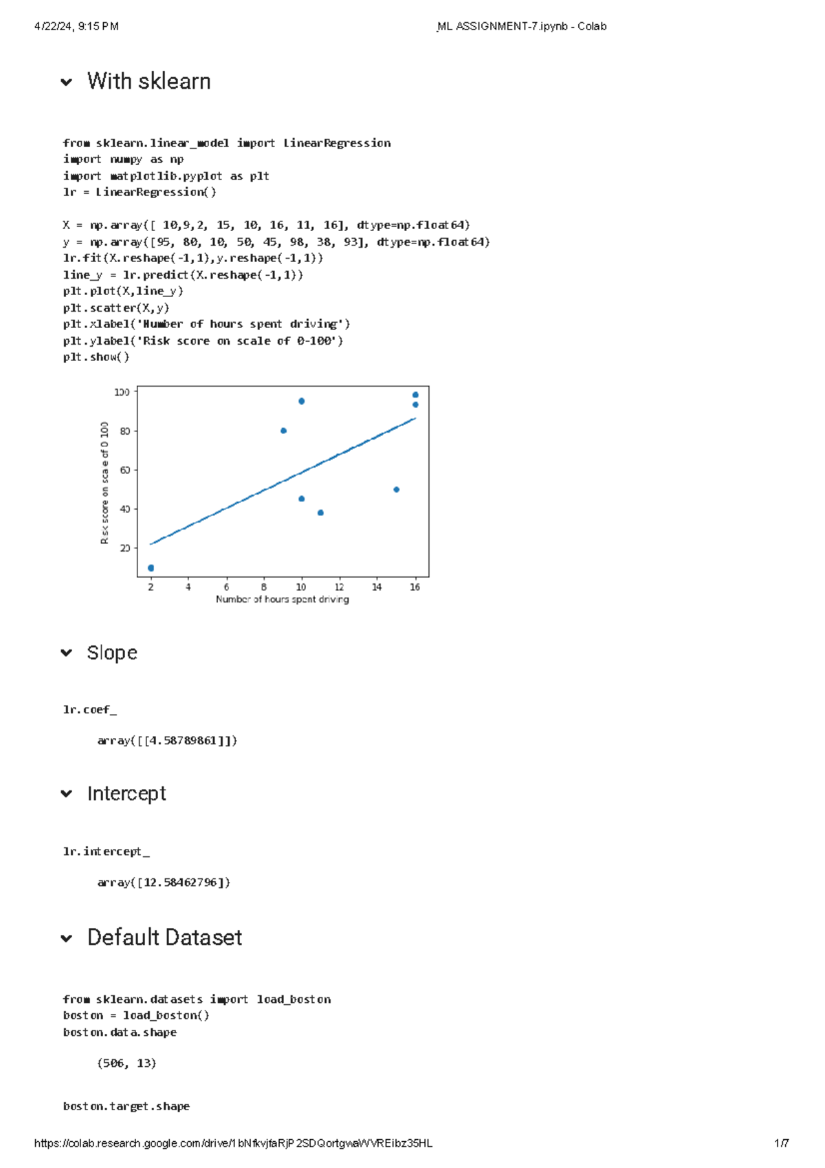 Pb 49 Ml 07 Na With Sklearn From Sklearnmodel Import Linearregression Import Numpy As Np 4078