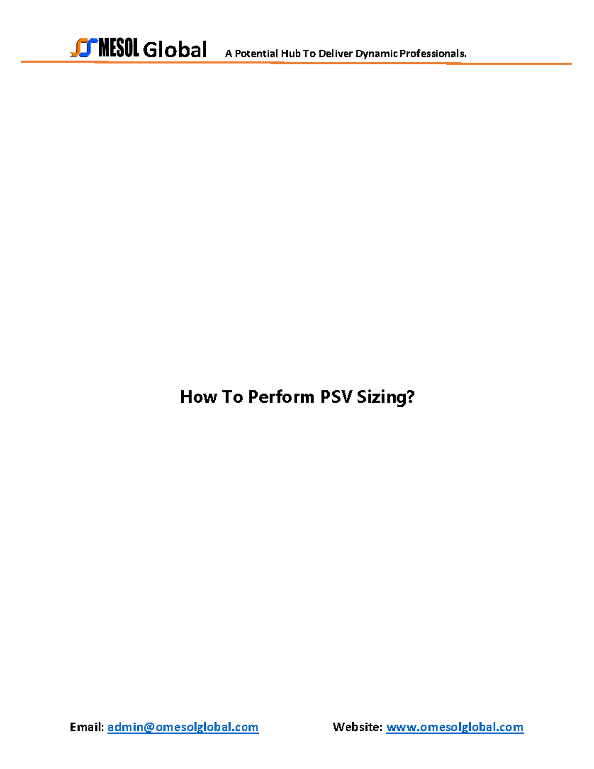 How To Perform PSV Sizing - How To Perform PSV Sizing? Pressure relief ...