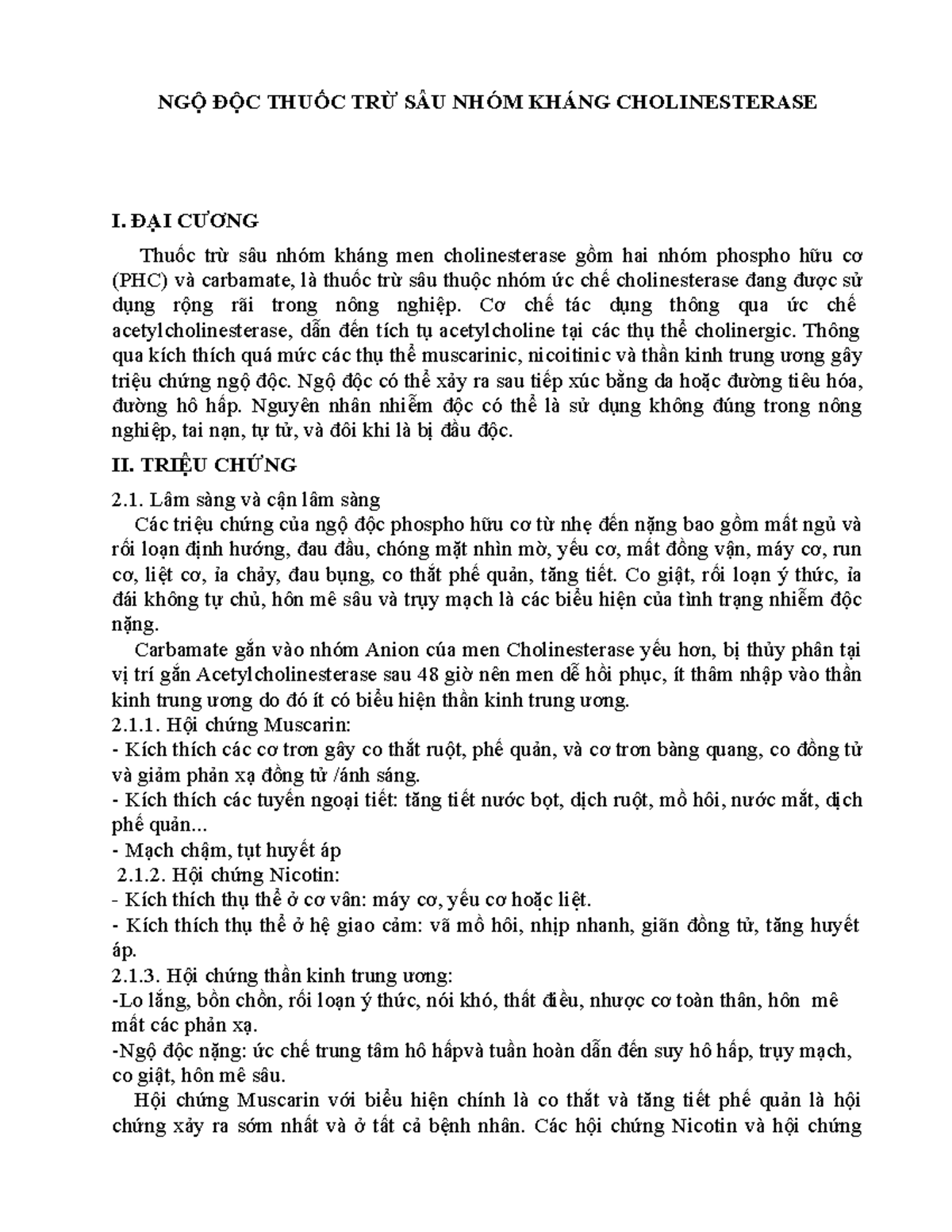 NGỘ ĐỘC TRỪ SÂU - csacsa - NGỘ ĐỘC THUỐC TRỪ SÂU NHÓM KHÁNG ...