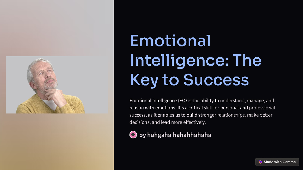Emotional Intelligence The Key to Success - Emotional Intelligence: The ...