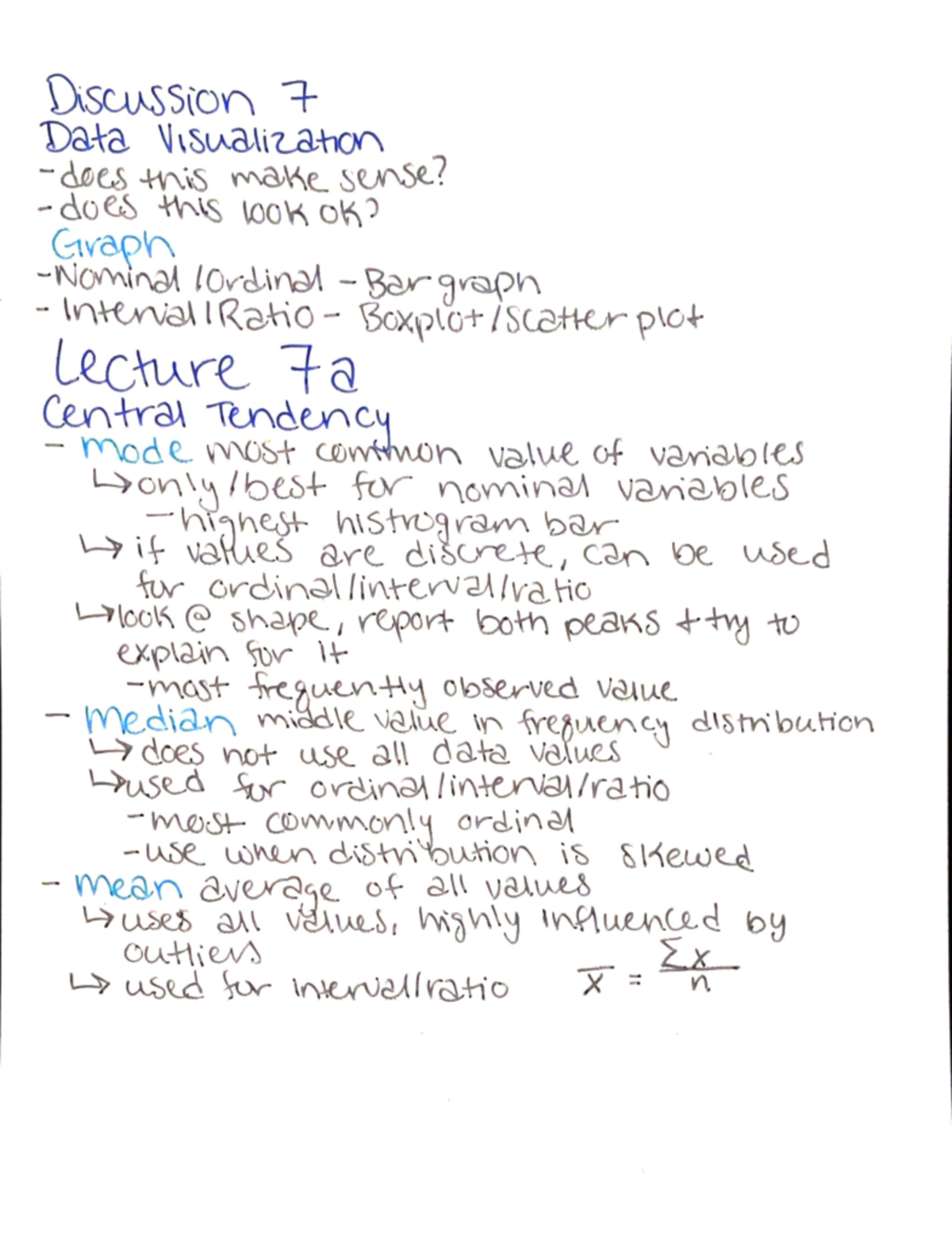 Week 7 Lecture And Assigned Reading Notes Discussion 7 Data Visualization Does This Make