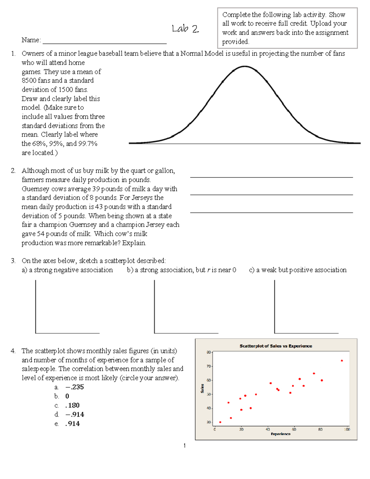 STA 2023 Lab 2 Activity - Lab - Lab 2 1 Name: __________________________________ Owners of a ...