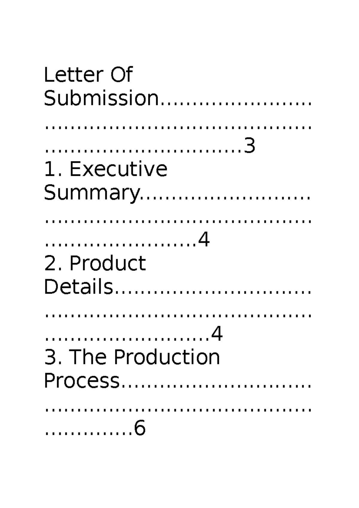 Letter Of Submission