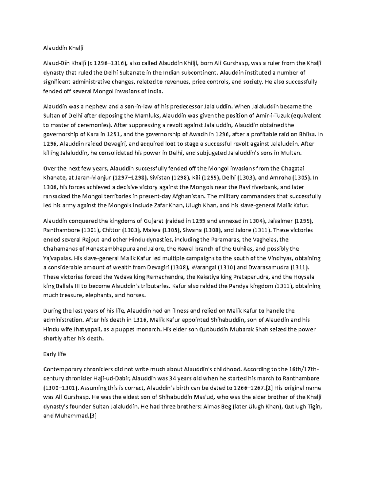 Alauddin Khalji 1 - Alauddin Khalji Alaud-Dīn Khaljī (r. 1296–1316 ...