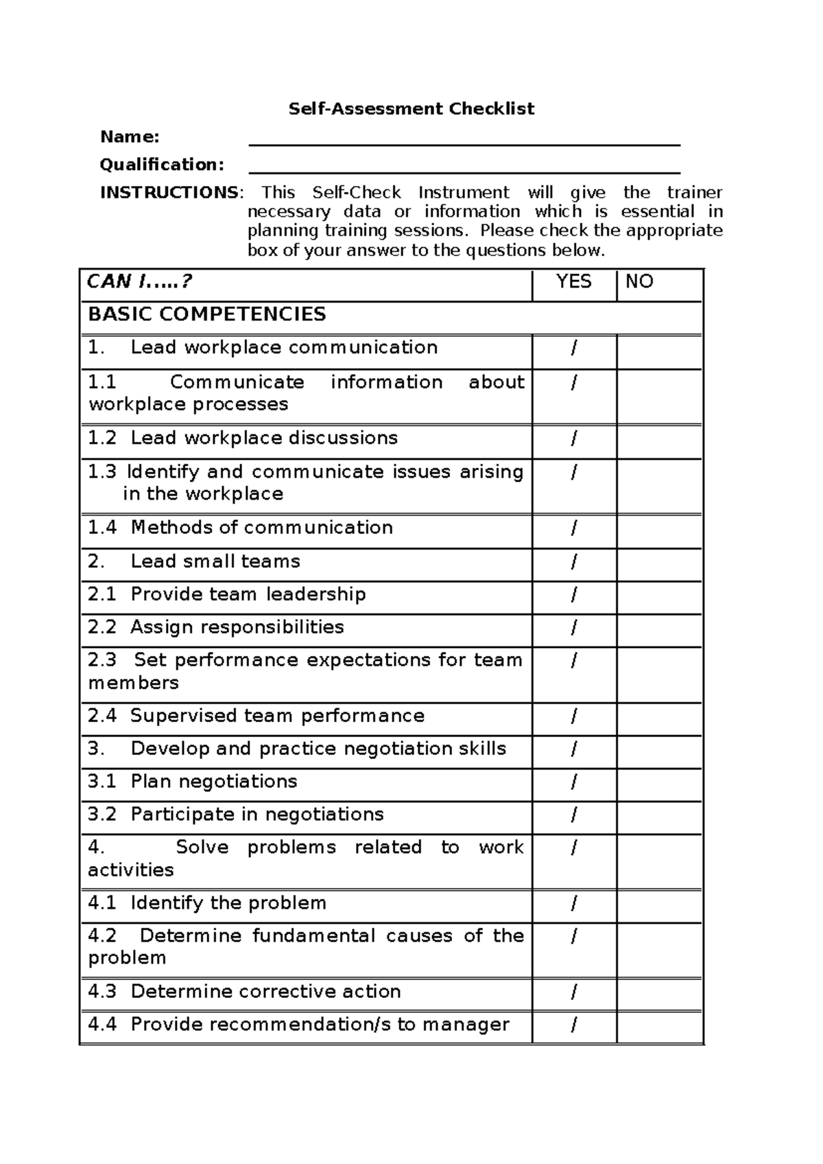 2-FLS- Self Check 2 - Self-Assessment Checklist Name: - Studocu