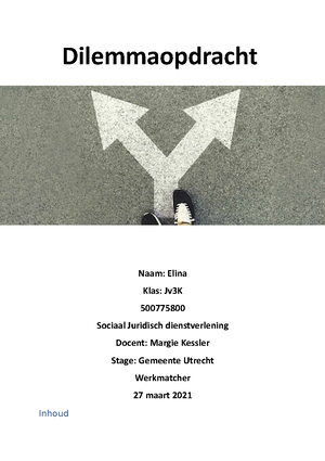 Inwerkplan stage - INWERKPLAN Naam: Studentnummer: Email ...