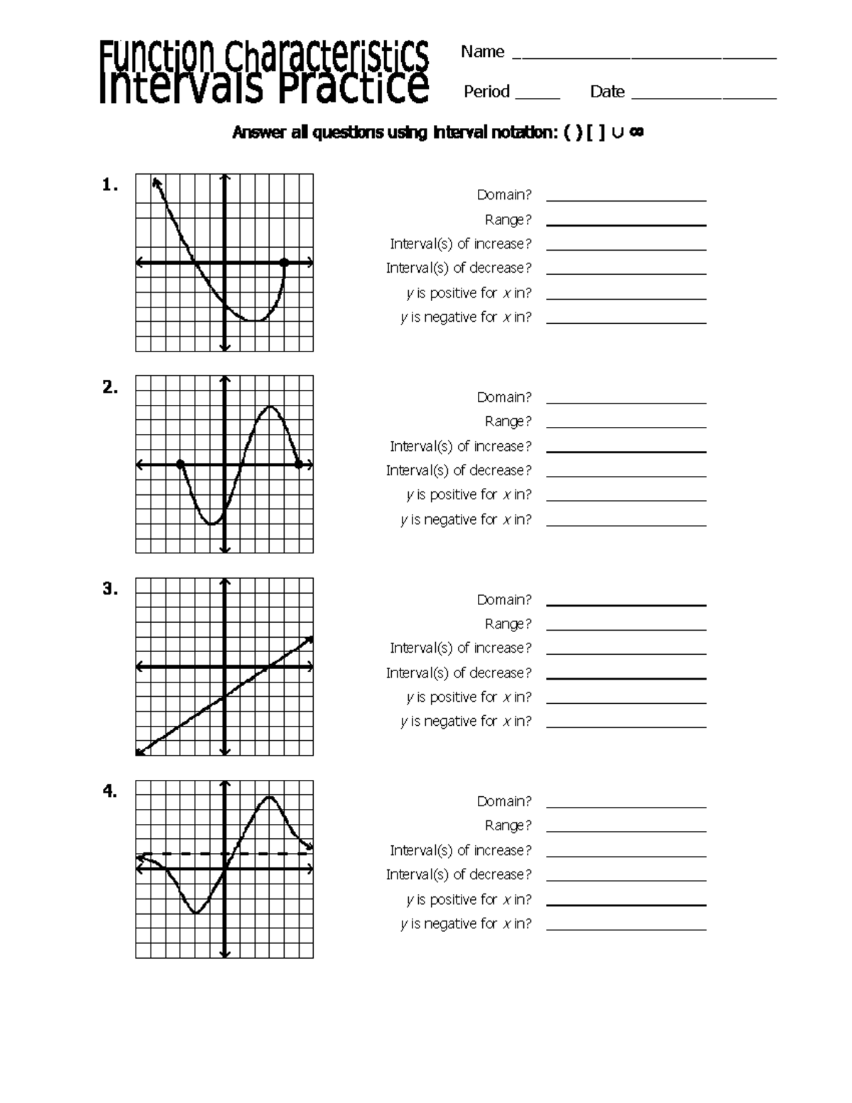 Day 02 - 2 - Function Intervals Practice - Name ...