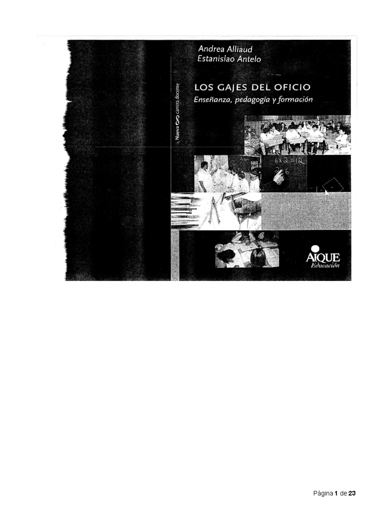 Antelo E - CAPITULO 1 ¿A qué llamamos enseñar? 1 Estanislao Antelo ...