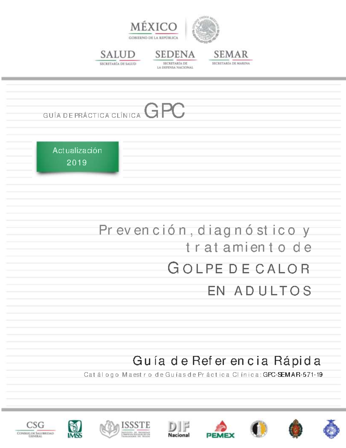 GPC Semar 571-19 Guía de Ref Rápida - G U Í A D E PRÁ CT I C A C LÍ N I ...