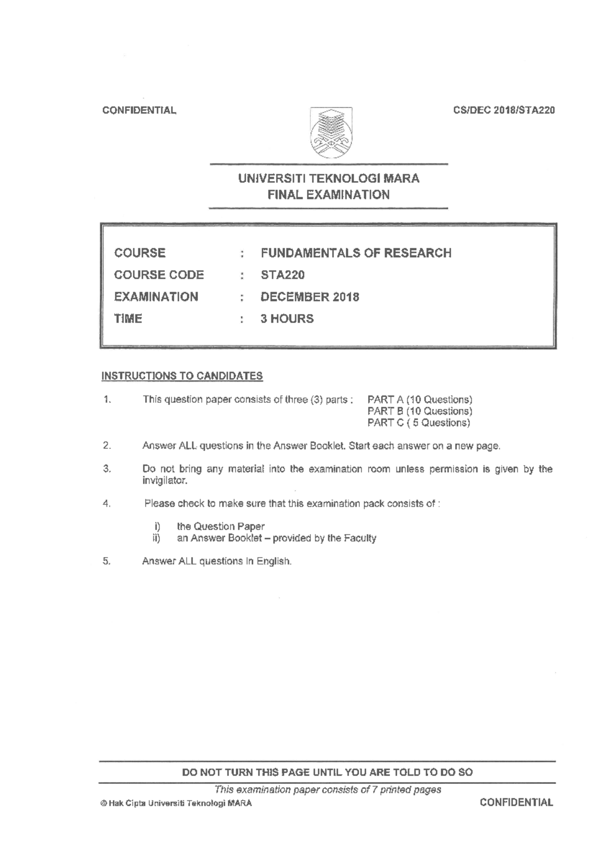 Faculty Computer Sciences AND Mathematic 2019 Session 1 - PRA- Diploma ...