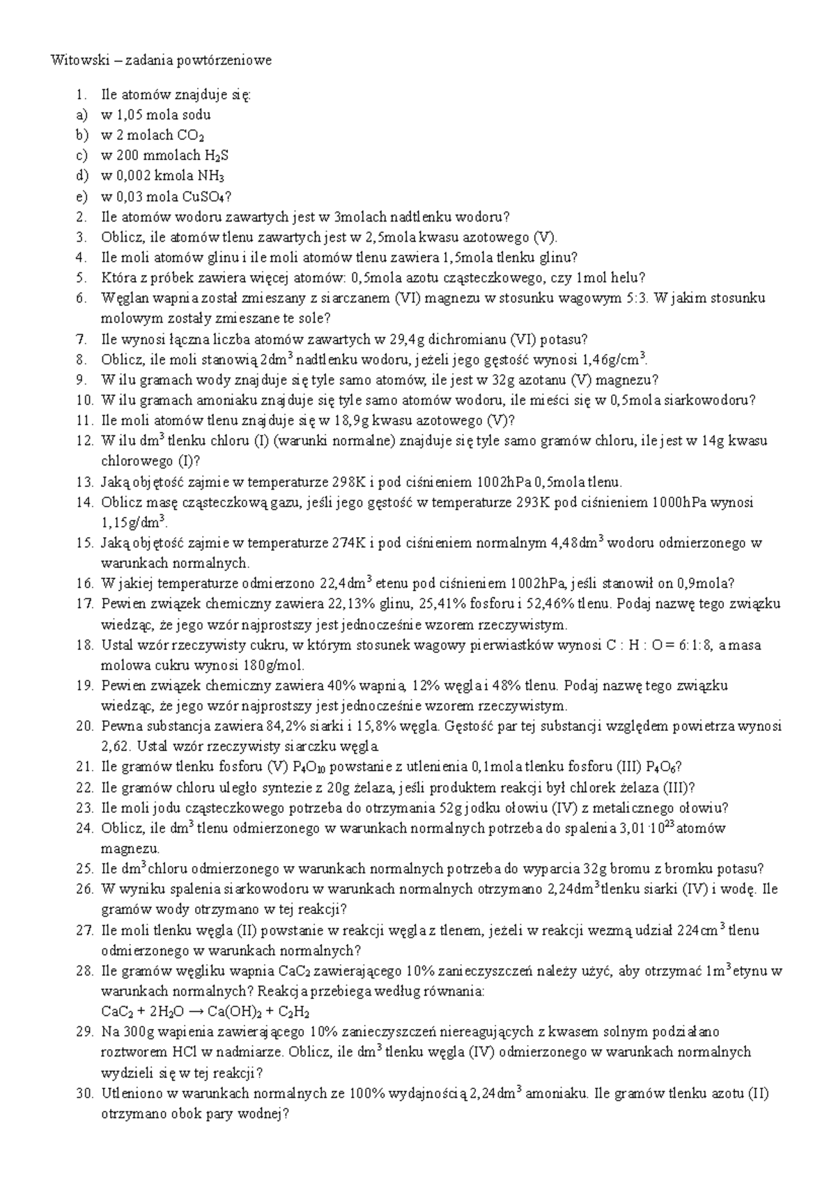 1 - ghkghk jghjgghkghk jghjg - Witowski – zadania powtórzeniowe Ile ...