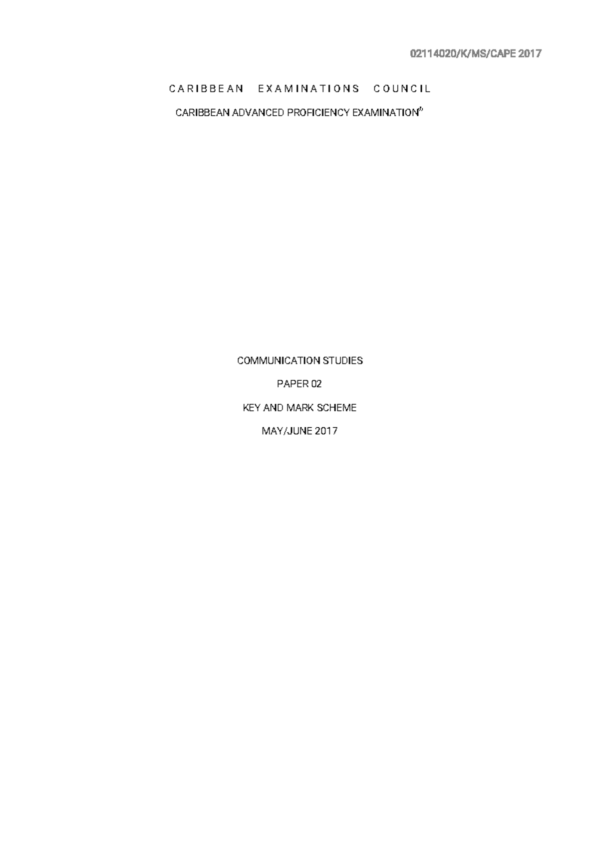 Cape-communication-studies-2017-p2-ms compress - 02114020 /K/MS/CAPE2 ...