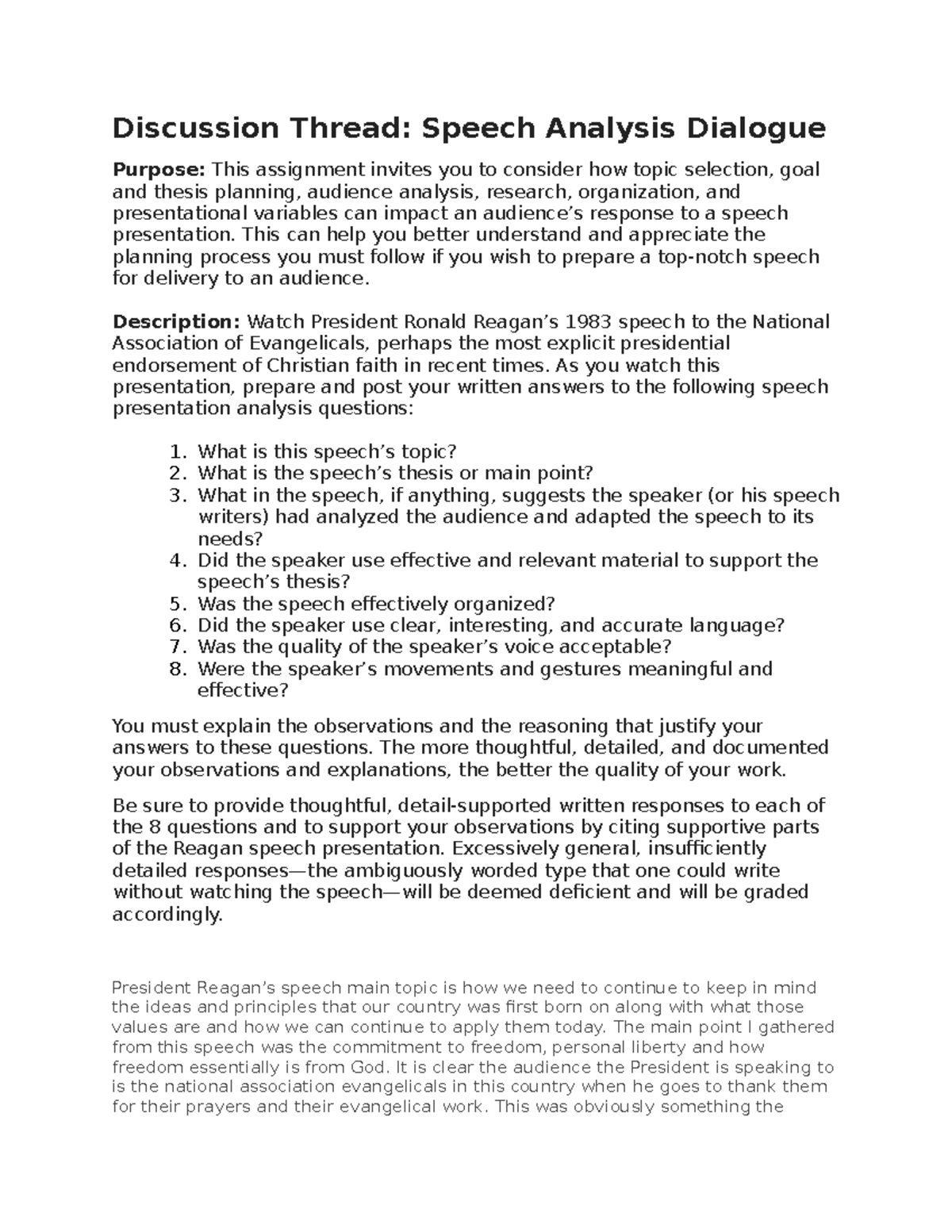 Coms101 Discussion Thread - Discussion Thread: Speech Analysis Dialogue ...